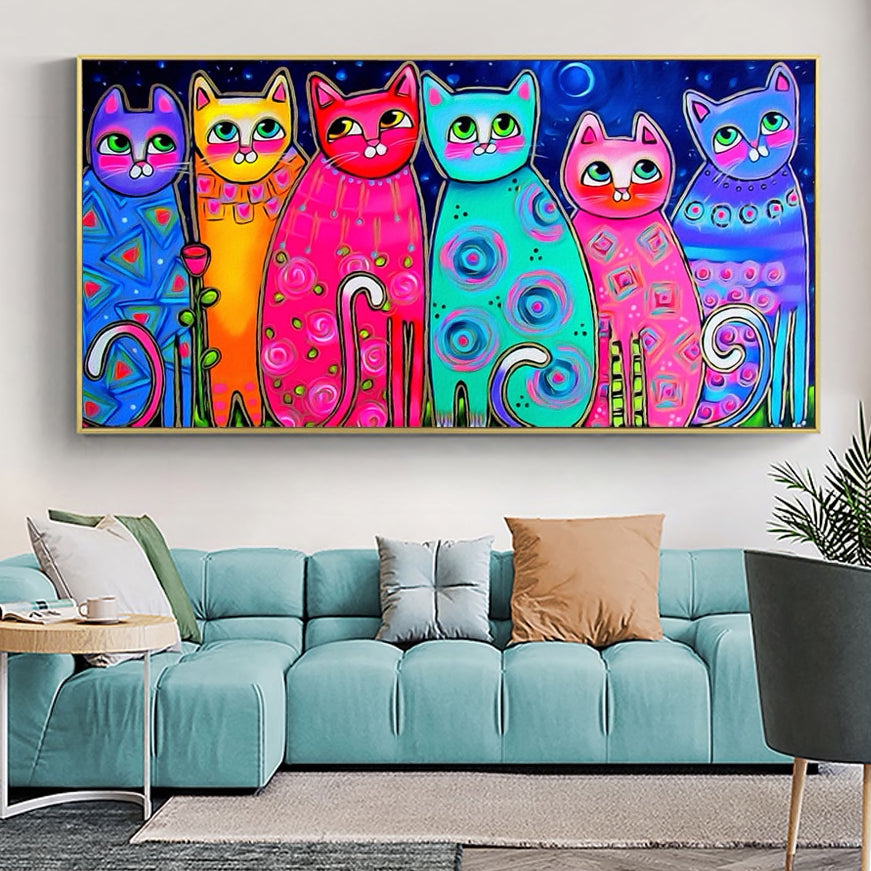 Modern Cat Art Paintings